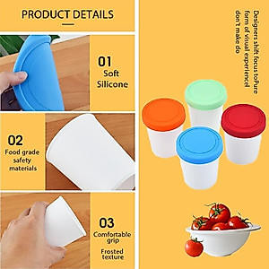 INANNING Modern and Sleek Ice Cream Containers (4 Pcs) - Reusable, Leak Resistant, Freezer & Microwave Safe