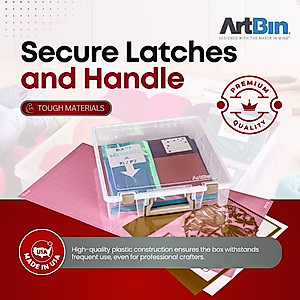 ArtBin 6955AB Super Satchel 1-Compartment Box, Translucent Clear