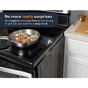 Linda’s Essentials Silicone Stove Gap Covers (2 Pack), Heat Resistant Oven Gap Filler Seals Gaps Between Stovetop and Counter, Easy to Clean Stove Gap Guard (25 Inches, Black)