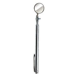 Ullman A-2T Circular Telescoping Pocket Inspection Mirror, 7/8" Diameter, 4-1/2" to 18" Extended Handle Length