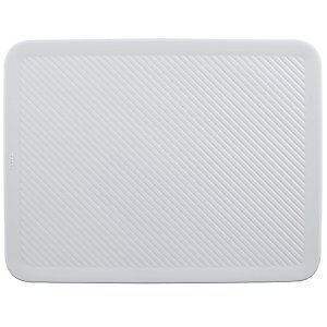 Superio Ribbed Collection Lid for Decorative Plastic Open Home Storage Bins Organizer Baskets, Large White Smoke - for Organizing Closet Shelves Drawer Shelf 15/22 Liter