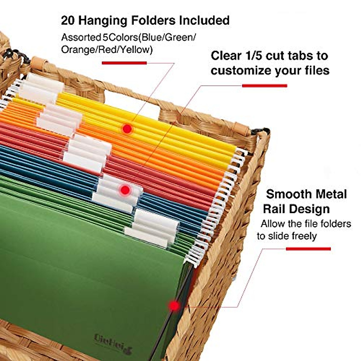 Greenstell File Cabinet with 20 Hanging Filing Folders, Mobile File Cabinet for Home Office, Decorative Organize, Under Desk Rolling Office File Cabinet for Legal Letter Size, Easy to Assemble Natural