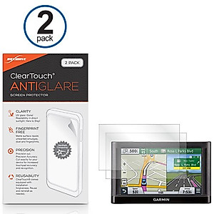 BoxWave Screen Protector Compatible With Garmin Nuvi 65LM - ClearTouch Anti-Glare (2-Pack), Anti-Fingerprint Matte Film Skin for Garmin Nuvi 65LM