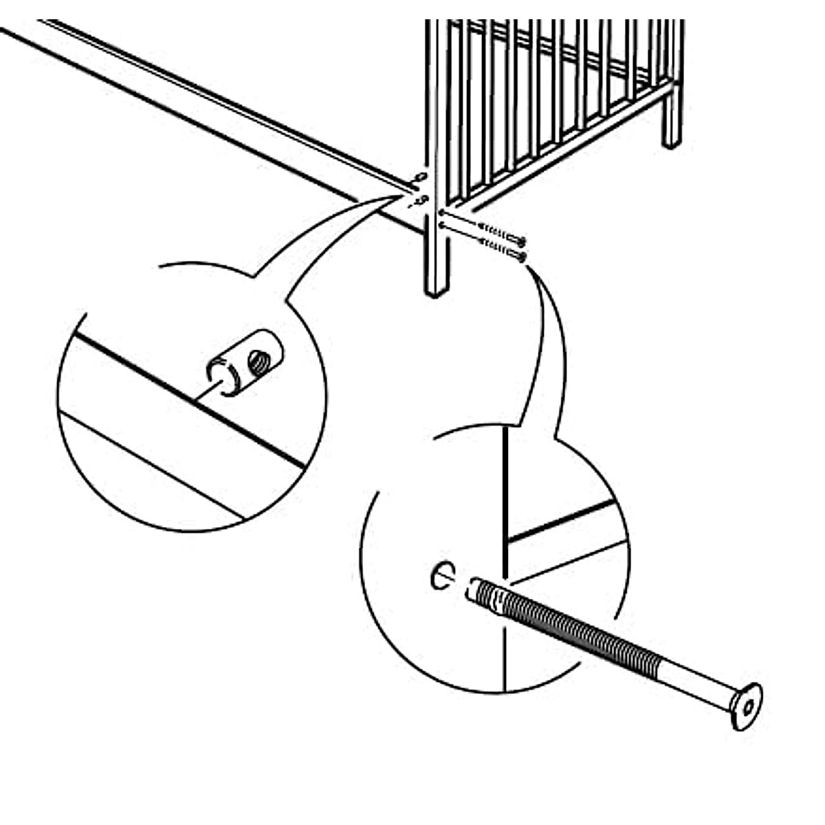 binifiMux M6 x 100mm Bunk Bed Bolts,IKEA Bedframe Bolts, IKEA Headboard Bolts, Bed Bolt M6 Barrel Nut, Black Bolts for IKEA Chairs, Pack of 10
