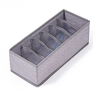 Qozary 3 Pack Sock Underwear Drawer Organizer Dividers, Collapsible Cabinet Closet Storage Boxes for Clothes, Socks, Lingerie, Underwear, Tie, Belt, Baby, Bedroom