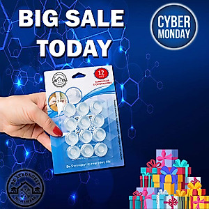 Door Stoppers Wall Protector [16 Pack] Wall Door Stop Small Size | Rubber Door Bumpers Small Size | Self Adhesive Door Stopper | Shower Door Bumpers | Clear Stick on Headboard Stoppers Rubber Bumpers