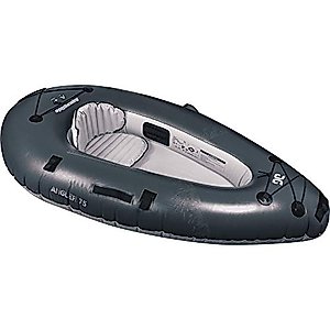 AQUAGLIDE Backwoods Angler 75 Inflatable 7 FT Kayaks for Adults Packable Family Friendly Adaptable 1 Person Single Rider Blow Up Touring Performance Kayaking for Recreational Angler Fishing Hunting