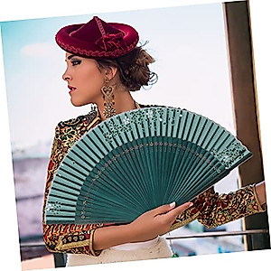 CLISPEED 3pcs Folding Fan Cosplay Fan Prop Personal Fans Hand Fan Kung Fu Fans Orient Fans Chinese Dance Fans Chinese Fan Foldaway Fan Bamboo Decor Cosplay Prop Cloth Miss Household East