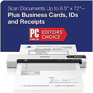 Epson DS-80W Wireless Portable Sheet-fed Document Scanner for PC and Mac
