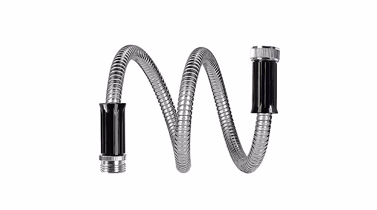 BEAULIFE 3ft Metal Garden Hose: Durable & Safe Water Flow
