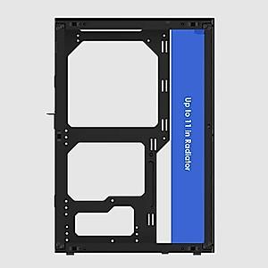 SSUPD Meshlicious Mini-ITX Small Form Factor (SFF) Case - One Tempered Glass Side Panel & One Mesh Side Panel with PCIe 3.0 Riser Cable -Tool-Free and Easy Accessibility (Black)