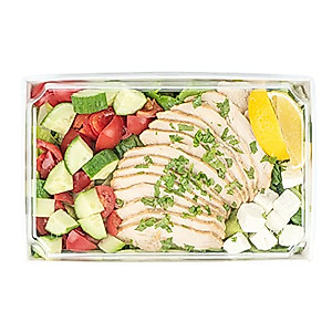 Restaurantware Matsuri Vision Rectangle White Paper Medium Sushi Tray - 8" x 5" x 1 1/2" - 100 count box