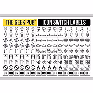 600pcs Light Switch Labels Stickers | Transparent | Light, Fan, Bathroom, Kitchen, Garage, Heater, AC for Home or Office | Labels for Light Switches and Outlets | Home Automation