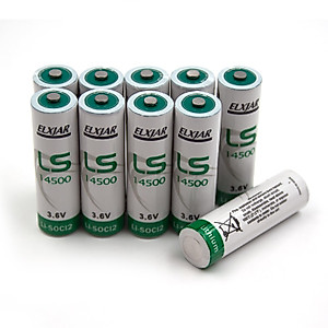 elxjar (10-Pack) 3.6V LS14500 ER14505 Battery, Water Electricity Meter PLC Facility Equipment Spare Generic Batteries