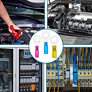 120 PCS Heat Shrink Wire Connectors, 22 20 18 16 AWG Ring Terminals, 22 20 18 16 Gauge Automotive Marine Ring Connectors by Housun