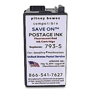 Save On Postage Ink Compatible with PB 793-5 Postage Meter Ink - Compatible with SendPro C, & SendPro+ and DM Series Mailing System (35 ML)