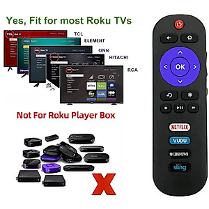 Remote Control Replacement for TCL Roku TV Remote All TCL Roku Smart LED TVs with CBSNEWS/Sling/Netflix/Amazon Shortcuts