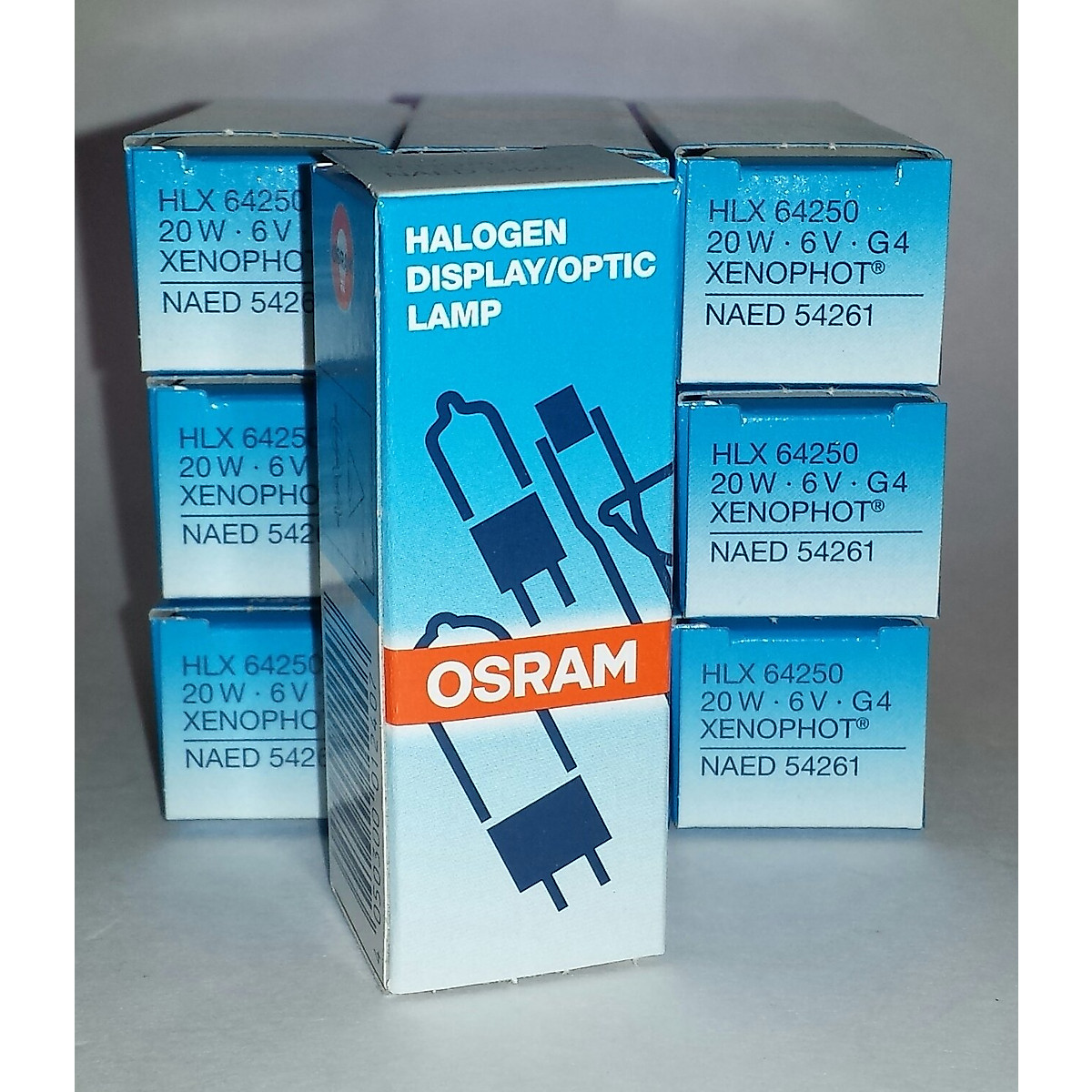 10pcs OSRAM 64250 HLX 20W 6V G4 ESB HALOGEN XENOPHOT Display, Optic LAMP