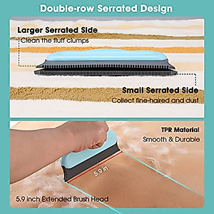 Eyyao Dog Hair Remover for Couch, 3PK Portable Dog Cat Hair Remover, Reusable Pet Hair Remover Carpet Scraper and Brush for Rug, Carpet, Blanket, Clothes, Car Mat, Pet Tower