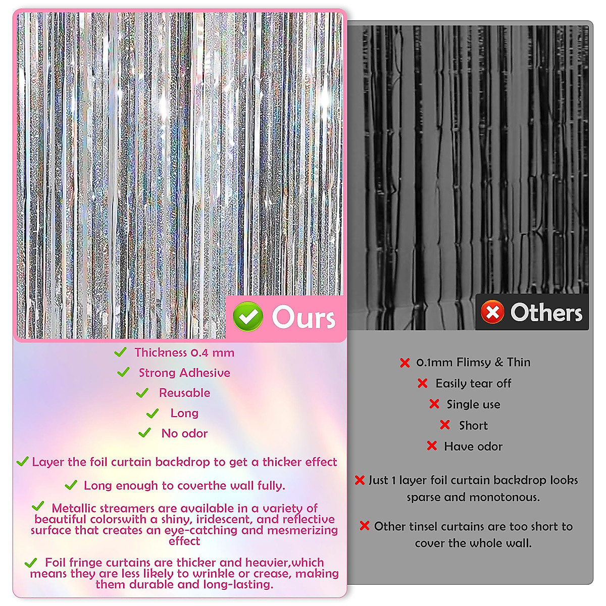 OHOME Christmas Party Decorations - Winter Decorations Indoor | New Years Decorations 2025 - Christmas Backdrop | Christmas Decorations Indoor | Christmas Decorations | Happy New Year Decorations 2025