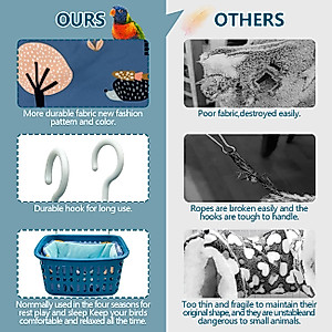 FlidRunest Large Warm Bird Nest House, Parrot Bird Bed Hanging Hammock Bed, Soft Bird Bed for Cage with blanket for Parrot Parakeet Cockatiel Conure Cockatoo African Grey