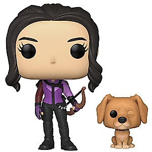 POP Marvel: Hawkeye - Kate Bishop with Lucky The Pizza Dog Funko Vinyl Figure (Bundled with Compatible Box Protector Case)