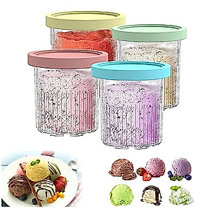 RAYPUR Creami Deluxe Pints, for Ninja Creamy Pints,24 OZ Ice Cream Pint Bpa-Free,Dishwasher Safe Compatible NC500,NC501 Series Ice Cream Maker
