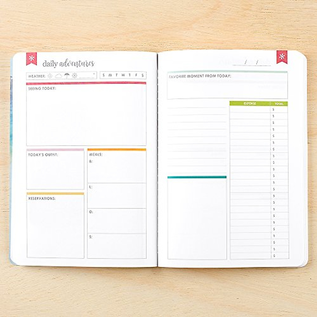 Erin Condren Designer Petite Planner - Travel Petite Planner, Includes Flight Schedule Details, Packing List by Category, Journaling for Experiences, and Spending, 5.7"x8.25"