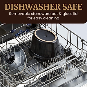 Elite Gourmet MST-275XS Electric Oval Slow Cooker, Adjustable Temp, Entrees, Sauces, Stews & Dips, Dishwasher Safe Glass Lid & Crock (2 Quart, Stainless Steel)