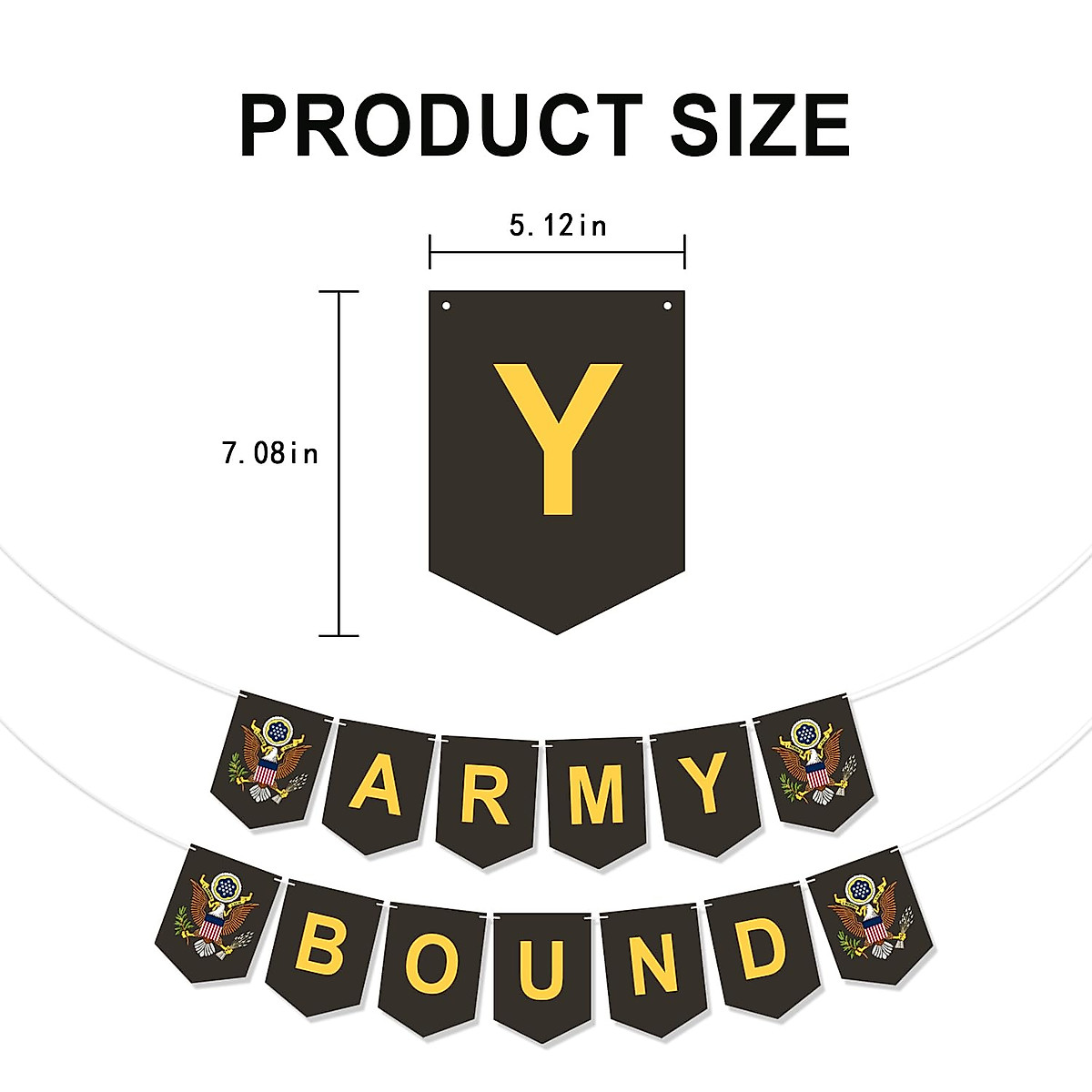 Military Army Bound Banner,Army Bootcamp Banner For Military Recruits Army Farewell Party Welcome Ceremony Party,Army Graduation Parties Retirement Party Decoration Supplies