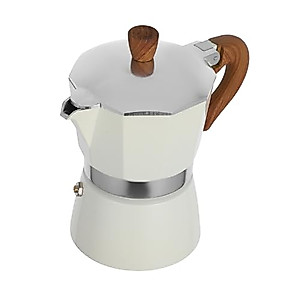 COLLBATH 1pc Coffee Pot Espresso Machine Expresso Coffee Italian Coffee Maker Coffee Tea Maker Italian Espresso Brewer Italian Espresso Maker Espresso Ground Coffee Mocha White Aluminum