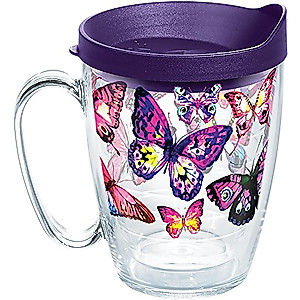 Tervis Butterfly Passion Made in USA Double Walled Insulated Tumbler Travel Cup Keeps Drinks Cold & Hot, 16oz Mug, Classic