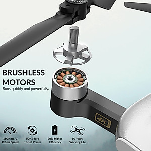 Contixo F30 Drone for Kids and Adults WiFi 4K UHD Camera and GPS,FPV Quadcopter for Beginners,Foldable Mini Drone,Brushless Motor,Follow Me,Two Batteries and Carrying Case Included