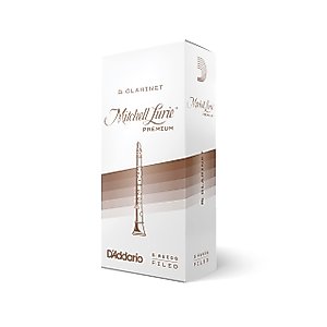 D'Addario Woodwinds Mitchell Lurie Premium Bb Clarinet Reeds - Filed, Featuring Thinner Tip, Thicker Spine - Strength 3.5, 5-Pack