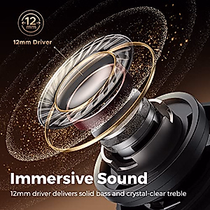 SoundPEATS Life Wireless Earbuds, Active Noise Cancelling Bluetooth 5.2 Headphones, Wireless Earphones with Dual Mic AI ENC for Clear Calls, Transparency Mode, 25 Hours of Playtime, Immersive Sound