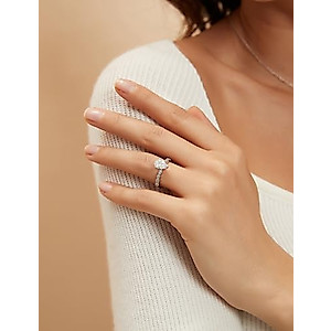 Mameloly 1.5CT Teardrop Engagement Rings for Women Marquise Pear Shaped Cubic Zirconia Promise Rings for Her Size 6