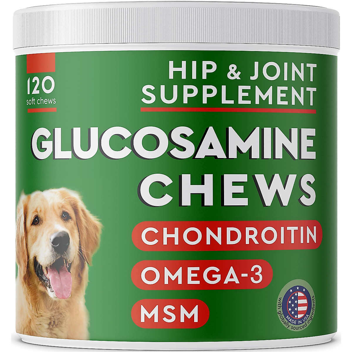 Glucosamine Dog Treats + Fish Oil Omega 3 for Dogs Bundle - Joint Supplement w/Chondroitin, MSM + Allergy Relief - Itch Relief, Shedding - Skin and Coat Supplement with Omega-3 Salmon Oil - Made in US