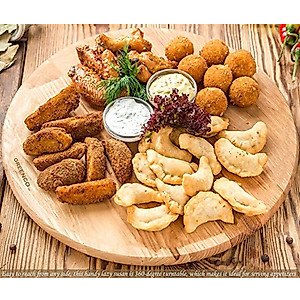 RoomForLife - Solid Bamboo Turntable - 14 inch Diameter Multi use Lazy Susan