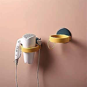 ZKG Wall Mounted Hair Dryer Holder Blower Organizer Bathroom Hair Drier Holder Bathroom Shelf Plastic Bathroom Accessories
