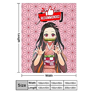 OYYFECC Anime Blanket Throw Flannel Fleece Warm Blankets Comfortable Bedding for Kids Adults Gifts Bed Sofa Living Room 50"X40"