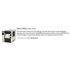 Zebra 170Xi4 Thermal Label Printer - Monochrome - 12 in/s Mono - 300 dpi - Serial, Parallel, USB - Fast Ethernet