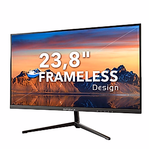 SPEKZ 24 Inch Computer Monitor, FHD PC Monitors 1920 x 1080p IPS Display 75Hz, HDMI, VGA, 5ms Response Time, 75 x 75 mm Mountable, Frameless (EM-024)