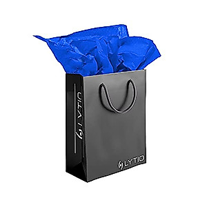 Lytio 100 Sheets Tissue Paper Aegean Blue Perfect for Gift Bags, Packing, Floral DIY Crafts (100 pcs, Aegean Blue)