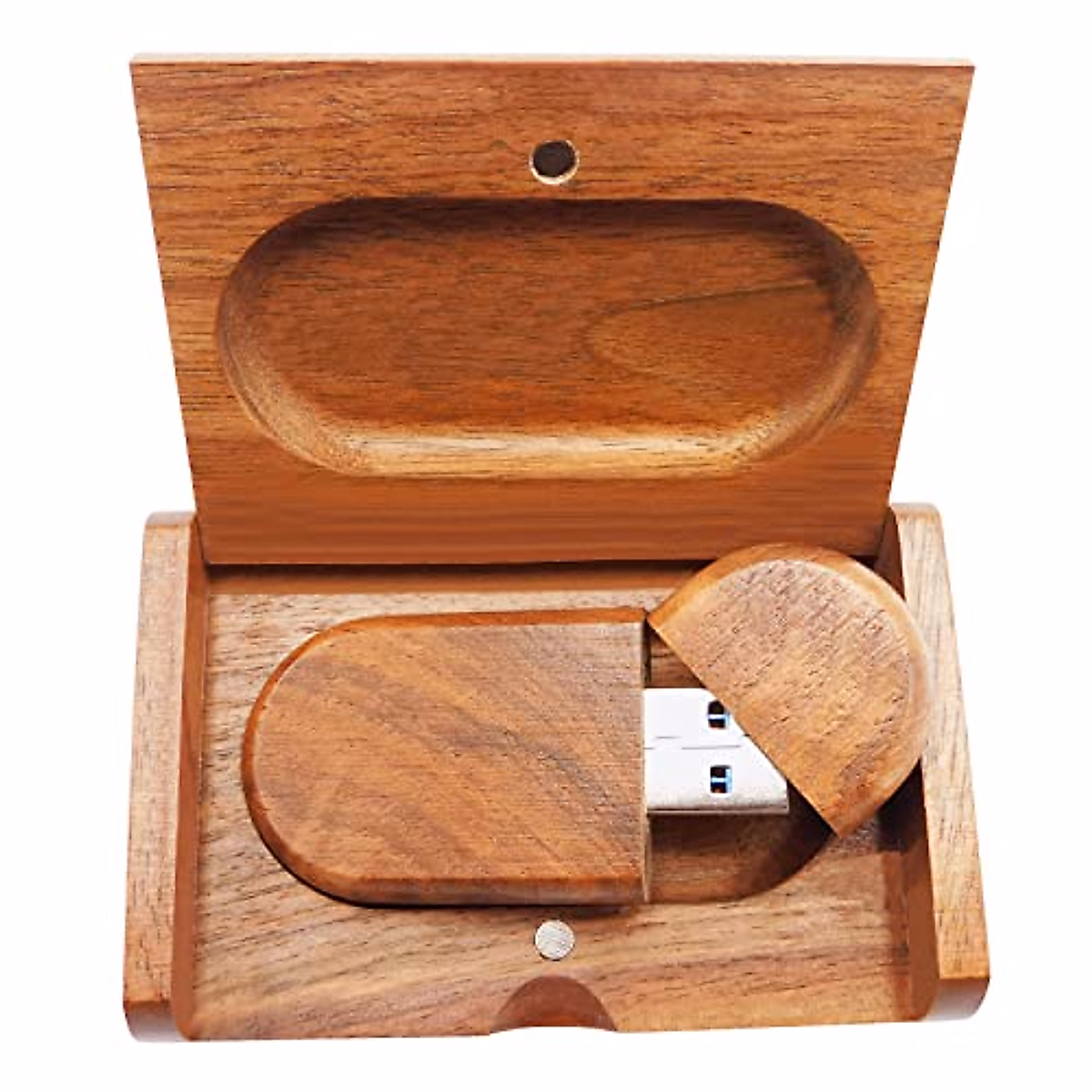 64GB Walnut USB Flash Drives PENDRIVE Thumb Drives U Disk Memory Sticks for Birthday Business Valentine's Day Present (USB 3.0)