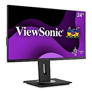ViewSonic VG2455 24 Inch IPS 1080p Monitor with USB C, HDMI, DisplayPort, VGA and 40 Degree Tilt Ergonomics for Home and Office