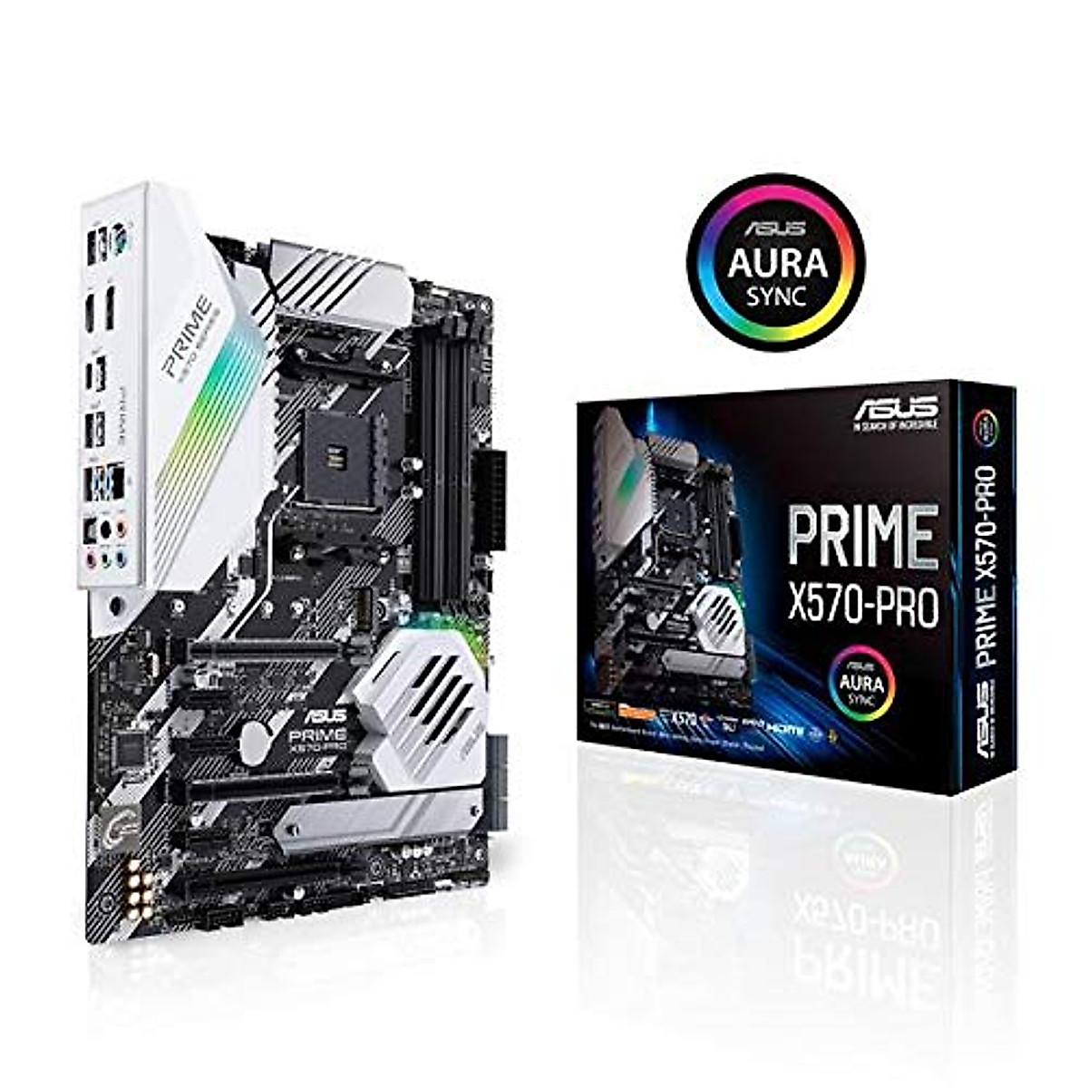 Asus Prime X570-Pro Ryzen 3 AM4 with PCIe Gen4, Dual M.2 HDMI, SATA 6GB/s USB 3.2 Gen 2 ATX Motherboard (Renewed)
