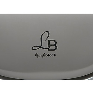 Lifestyle Block Stainless Steel Divided Plate: 4 Section Mirrored Round Plate for use as Plate or Platter