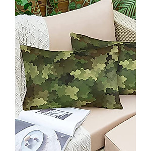Meet 1998 Throw Pillow Covers 20x12 - Set of 2 Waterproof Pillow Cushion Cases,Camo Pillowcases Decorative Outdoor Pillow Cover for Sofa Couch Bedroom