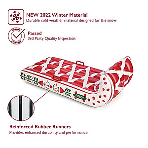 FUNBOY Winter Fun Inflatable Toboggan, Cardigan Single