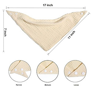 YEONHWA 10Pack Soft Muslin Baby Bibs, Cute Banadana baby Drool Bib for Girls & Boys, Super Absorbent Bibs Set for Teething and Drooling, Solid Color